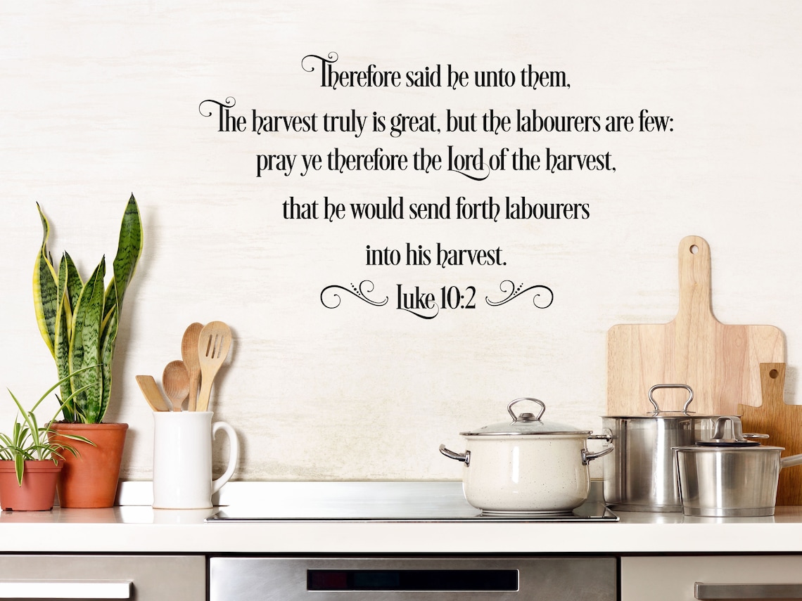 Luke 10:2 KJV Scripture the Harvest Truly is Great Bible - Etsy