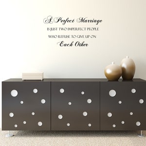 A Perfect Marriage Vinyl Wall Decal - Marriage Wedding Wall Words ...