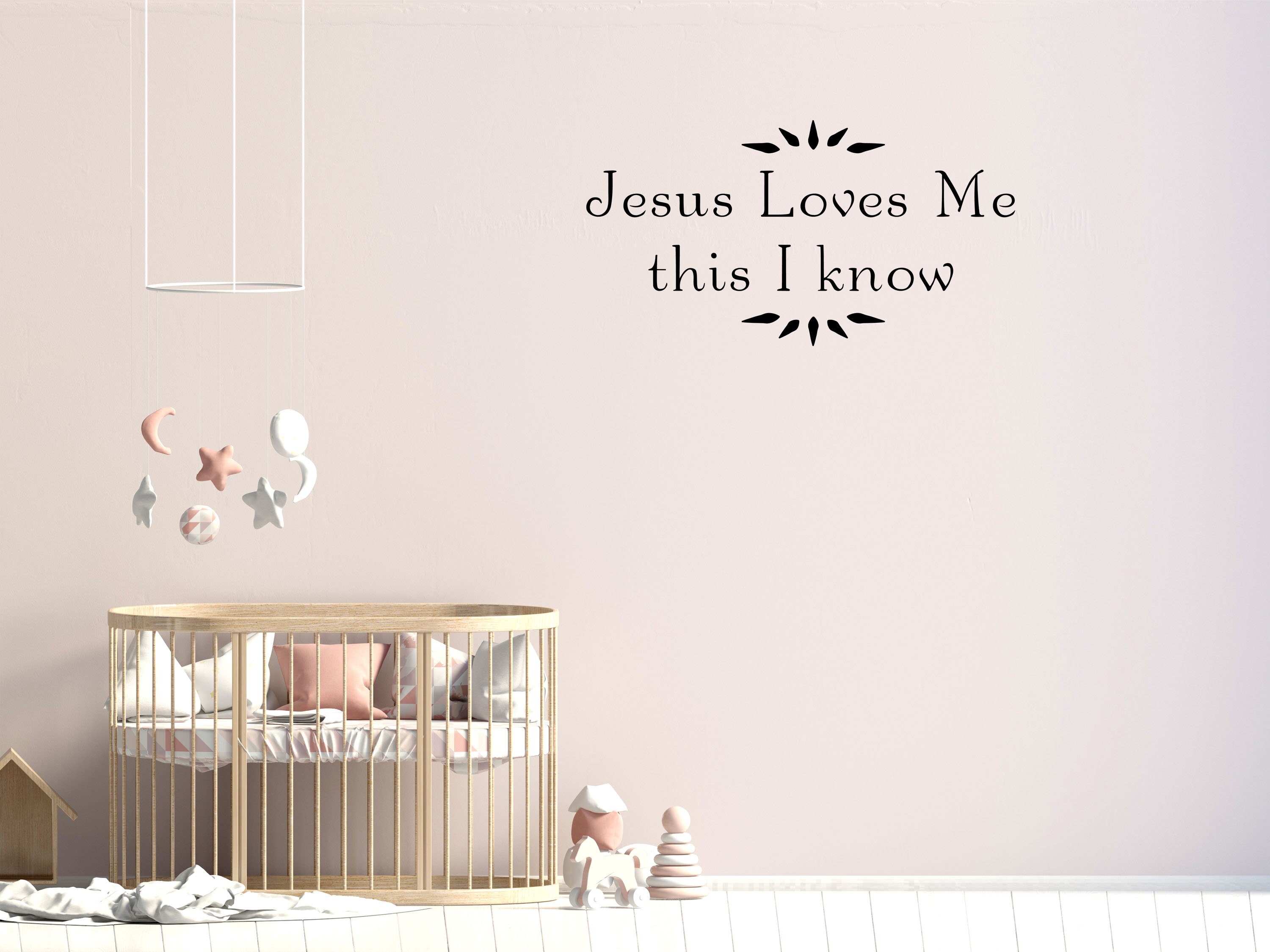 Jesus Loves Me This I Know Child Scripture Wall Decal - Christian Child ...