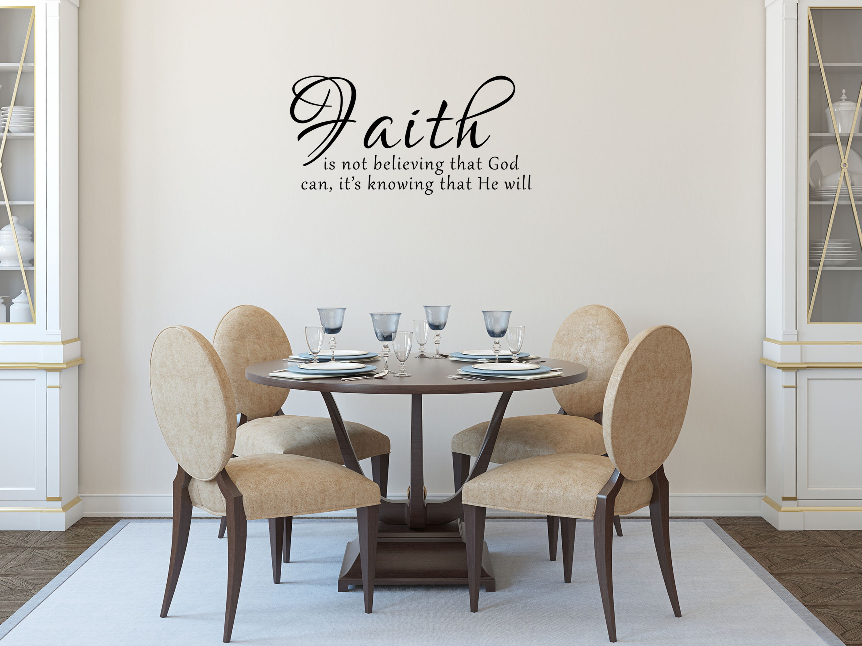 Faith is Not Believing Christian Wall Art- Scripture Wall Decal - Faith ...