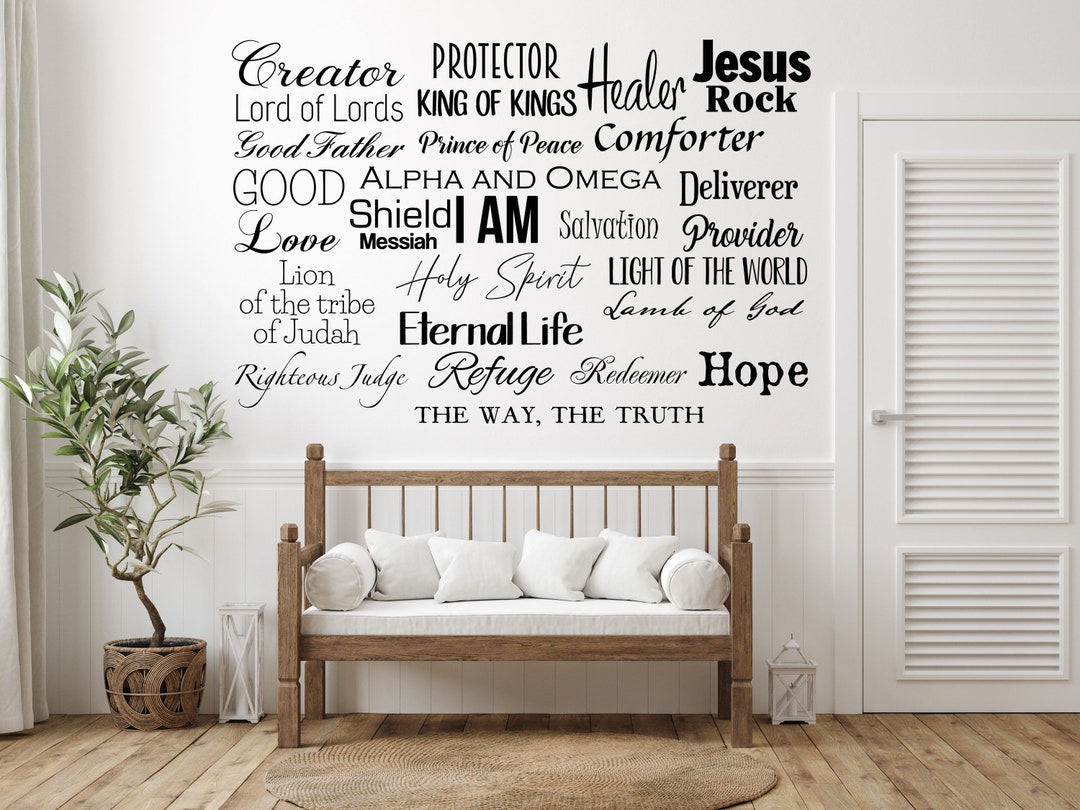 Names of God Decal Quote - and He Shall Be Called - I AM Sign - Gods ...