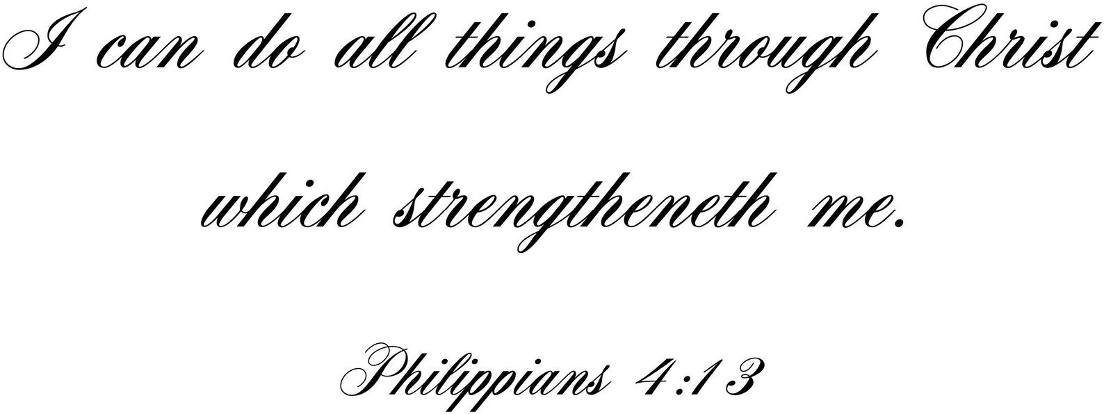 Philippians 4:13 Scripture Verse Wall Art Decal - Bible Verse Christian ...