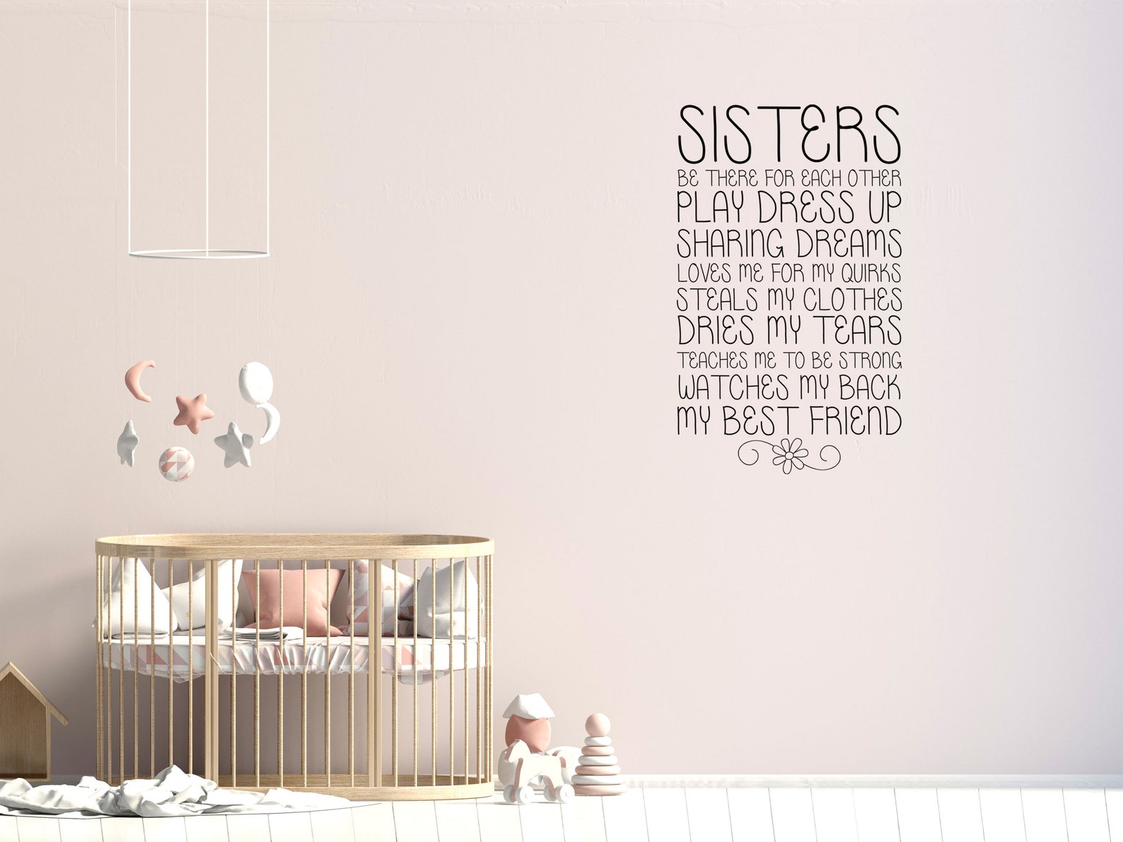 Sisters Vinyl Wall Decal Sisters Decal Sisters Wall Sticker - Etsy