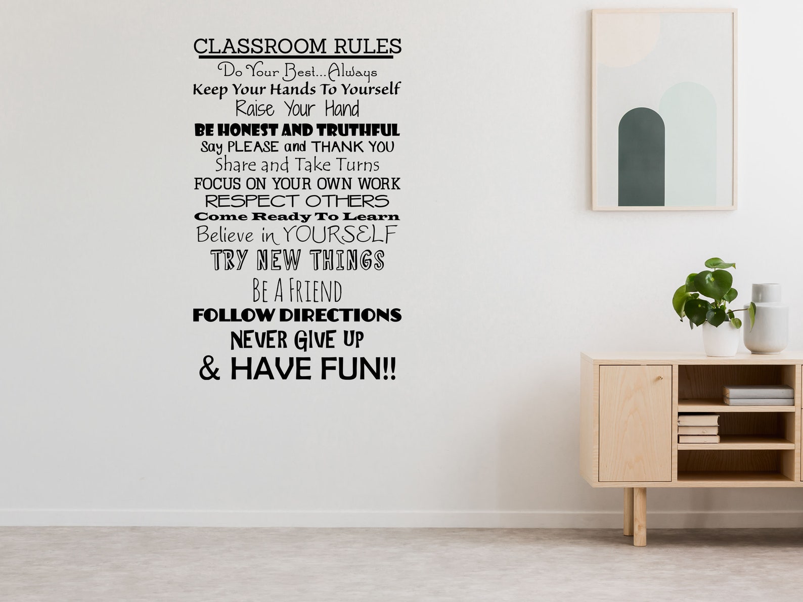 Classroom Rules Wall Decal Sticker Gift Teacher Wall Décor - Etsy