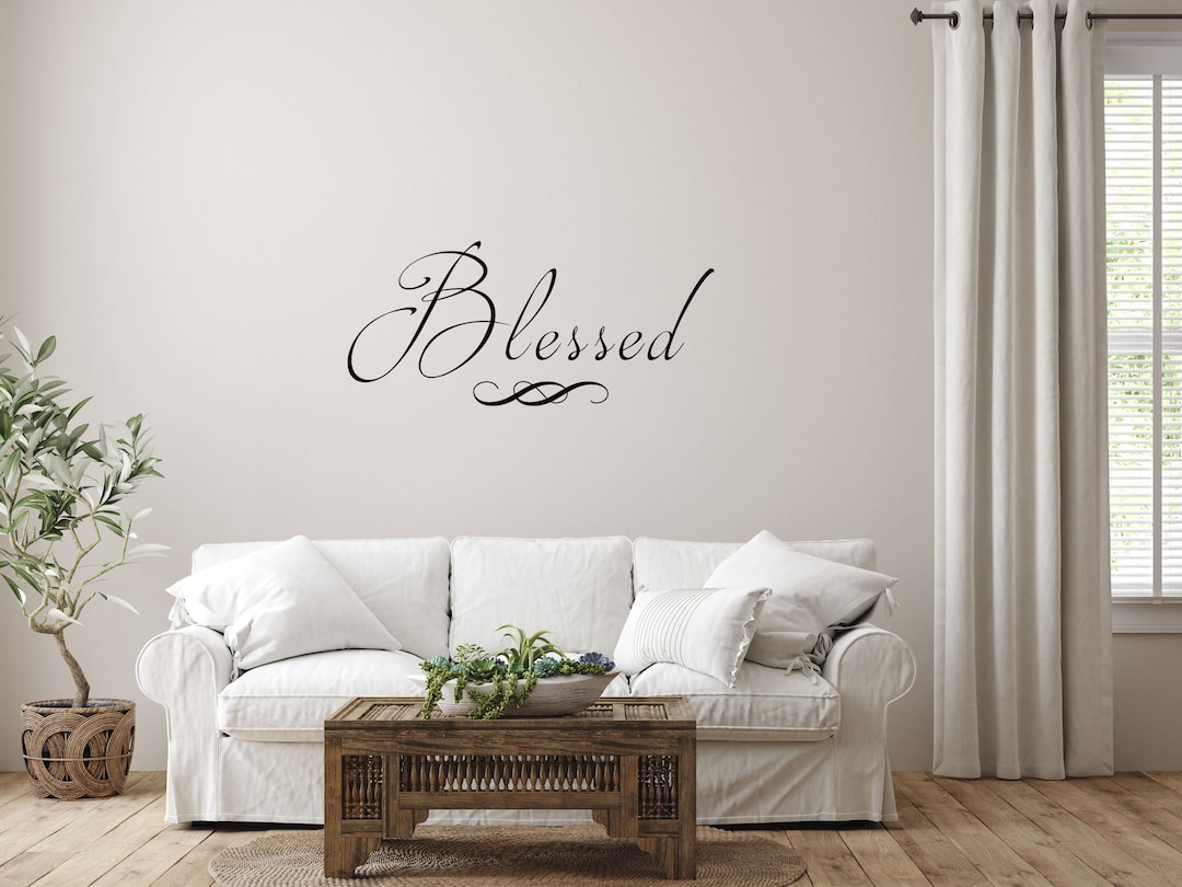 Blessed Decal Family - Home Vinyl Sticker - Living Room Wall Décor ...