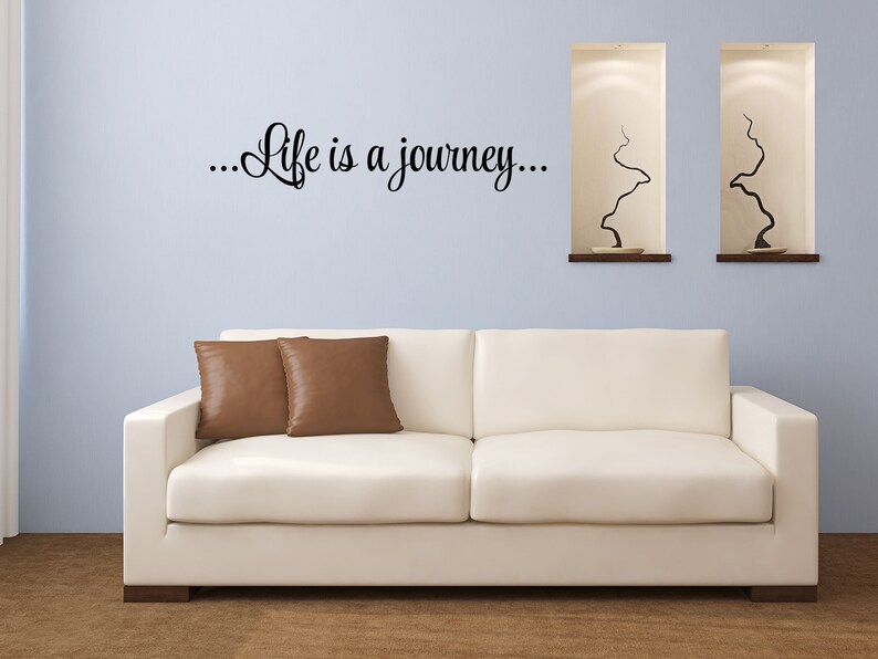 Life is A Journey Vinyl Wall Decal: Inspirational Quote, 36x7.5" - Etsy