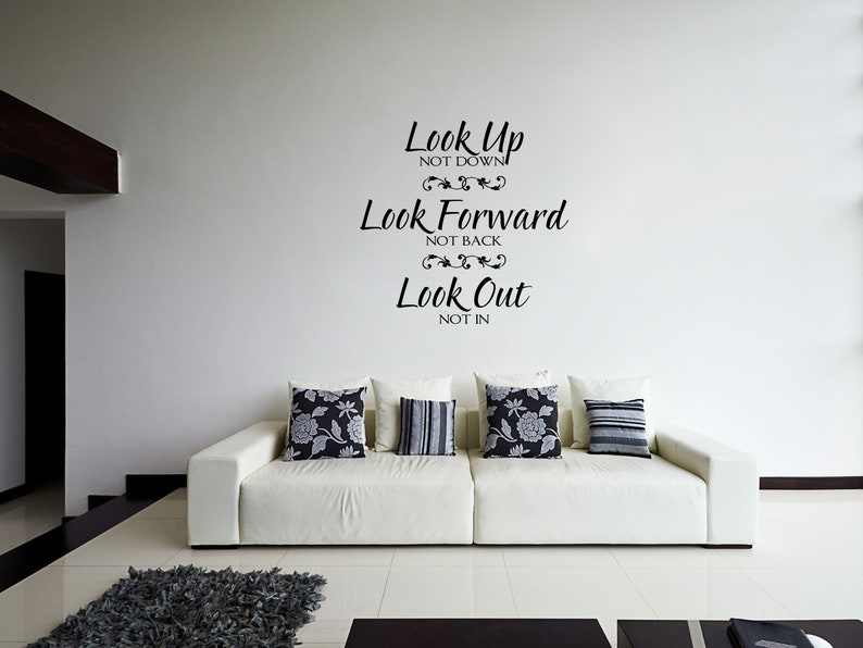 Look up Not Down Decal Wall Decal Custom Wall Custom Quote - Etsy