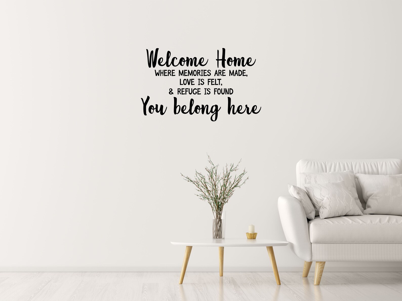 Welcome Home Wall Art Decal Sticker You Belong Here Memories - Etsy