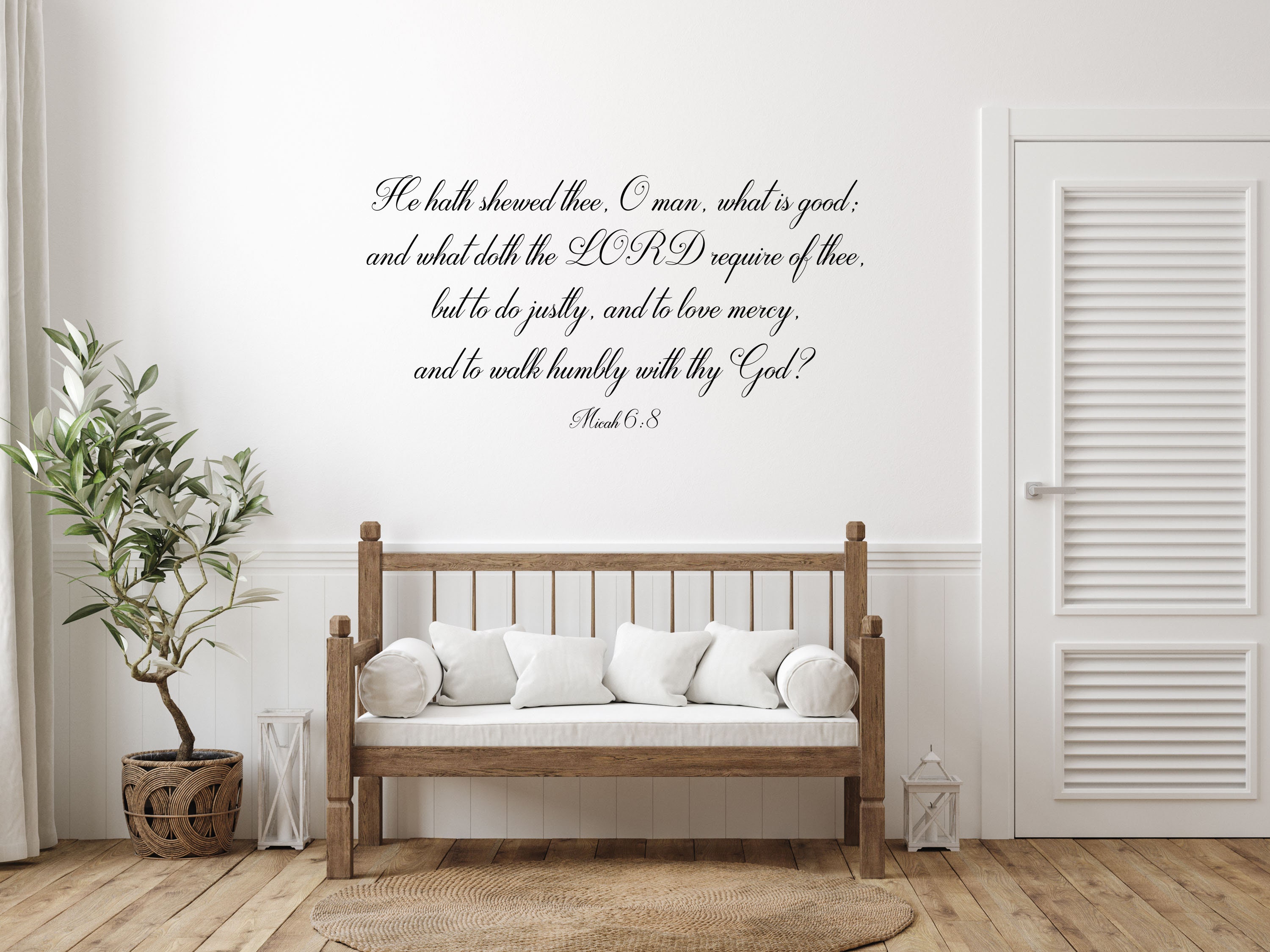 Micah 6:8 Vinyl Wall Scripture Decal Sticker - Bible Wall Decor ...