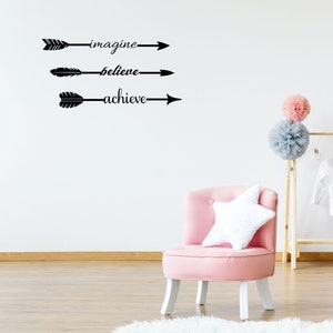 Imagine Believe Achieve Wall Decal - Arrow Kid's Room Art ...