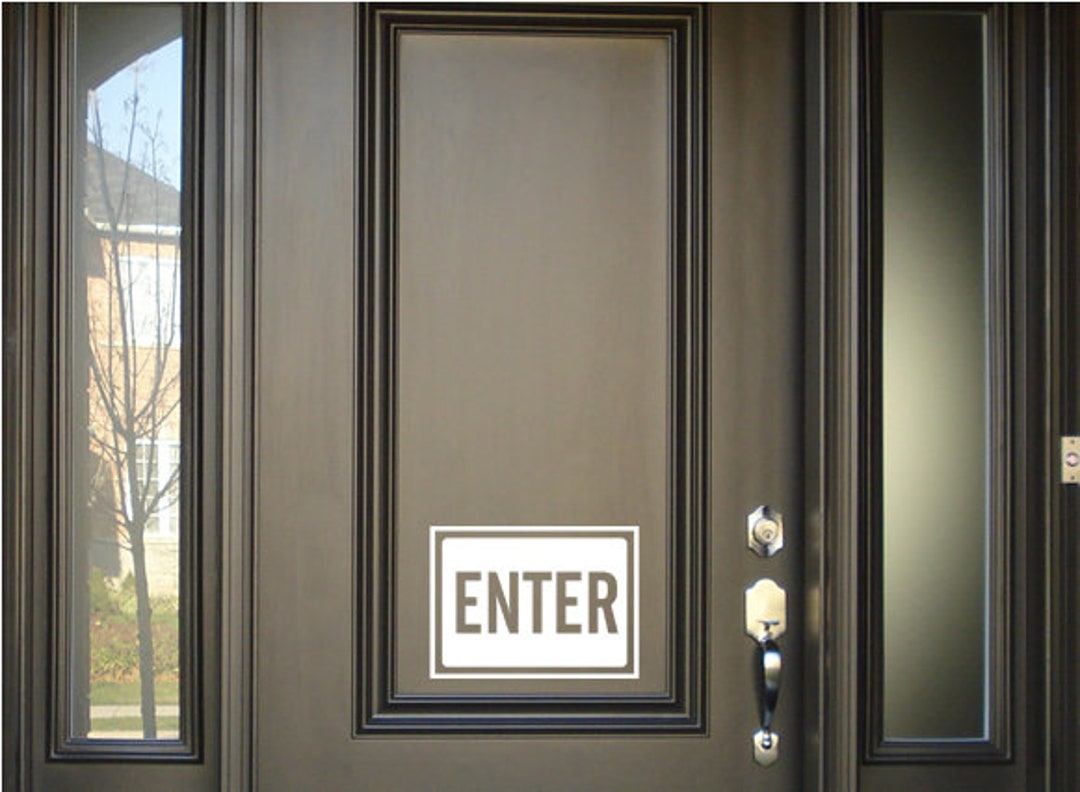 Enter Decal - Enter Door Decal - Enter Wall Decal - Enter Door Sign ...