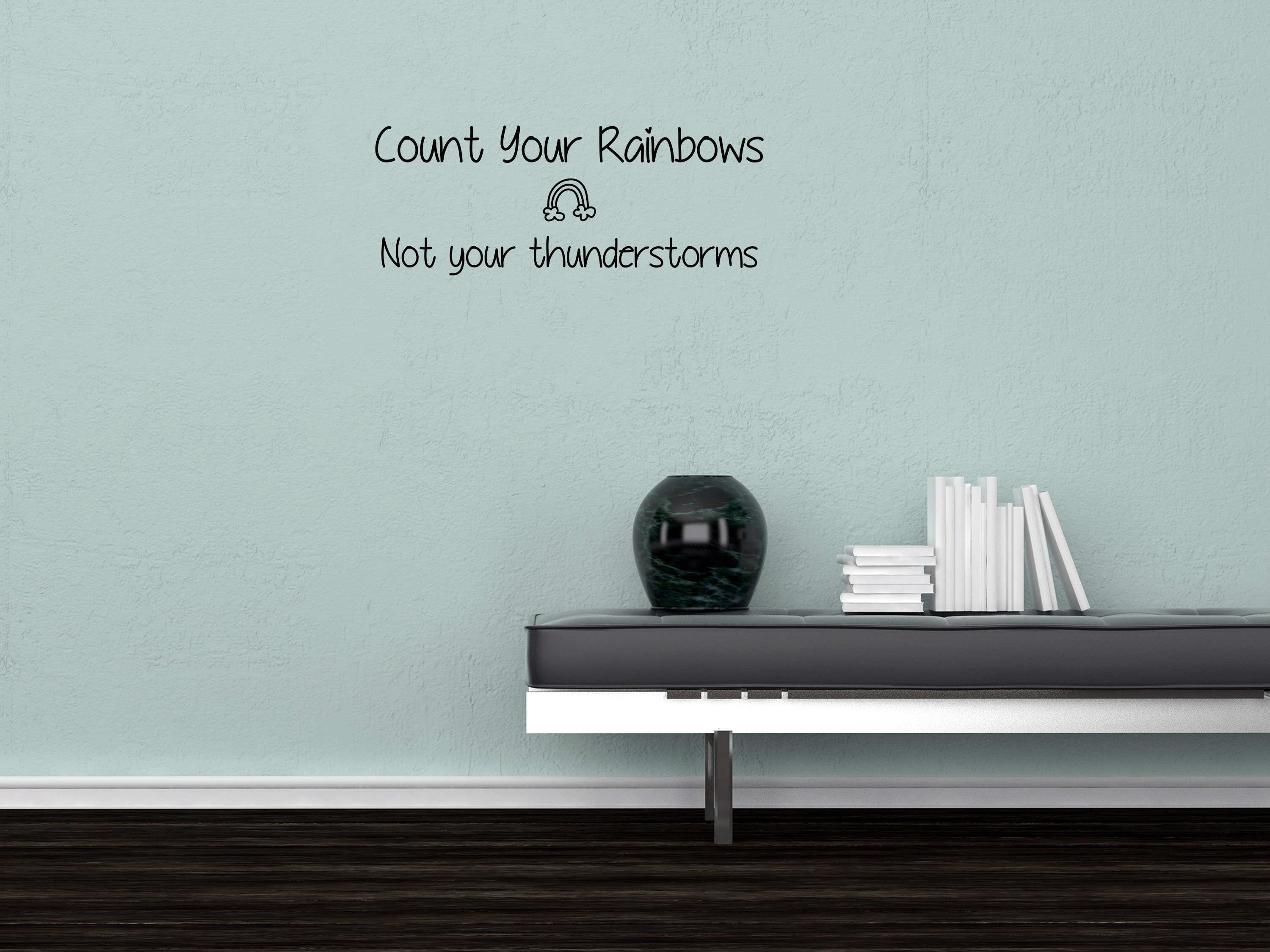 Count Your Rainbows Vinyl Wall Decal - Handmade Rainbow Wall Art ...