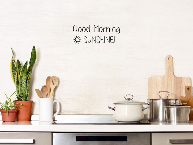 Good Morning Sunshine Vinyl Wall Decal Bedroom Wall Quote - Etsy