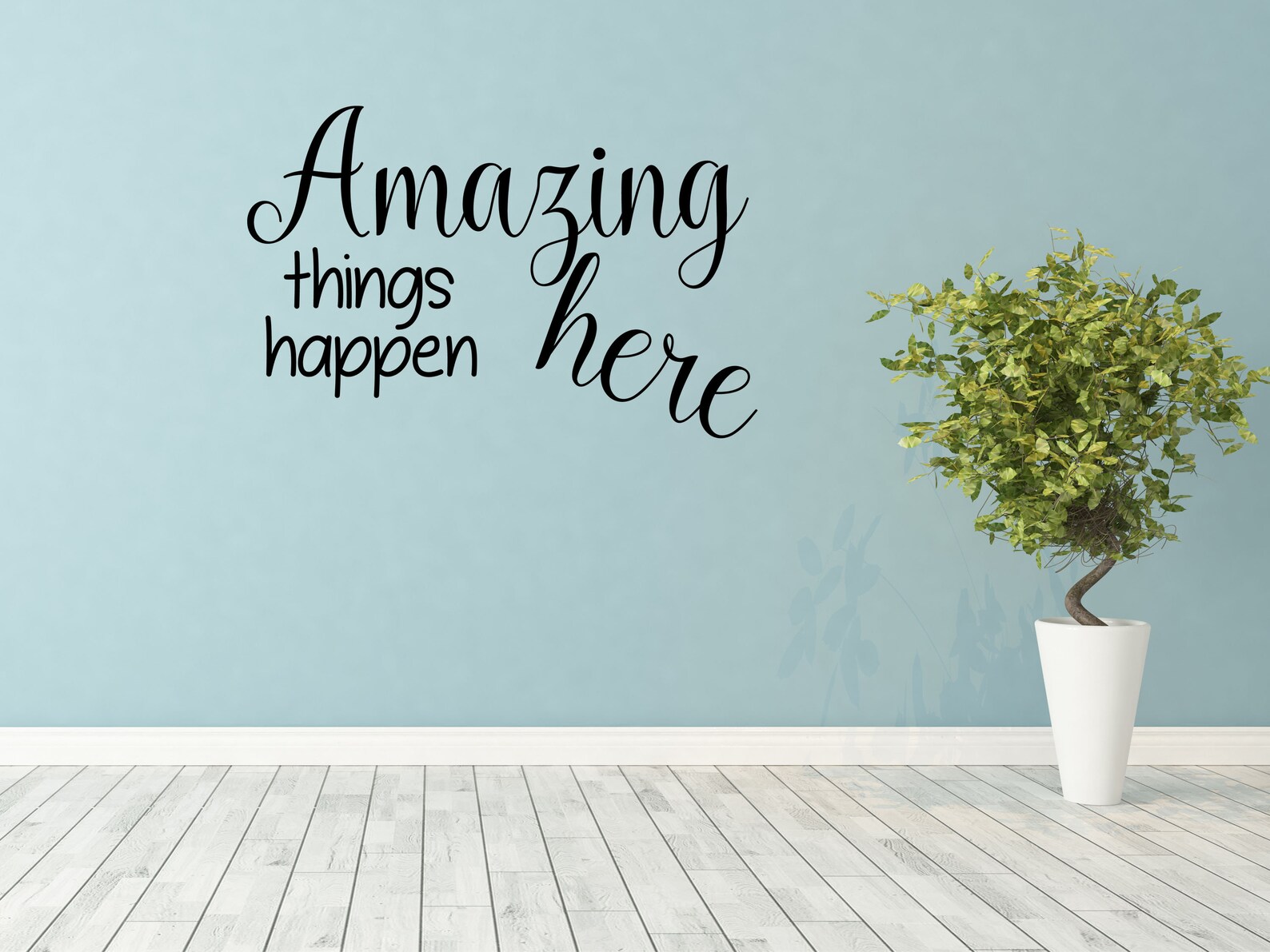 Amazing Things Happen Here Inspirational Wall Decal Teacher Wall Decal ...