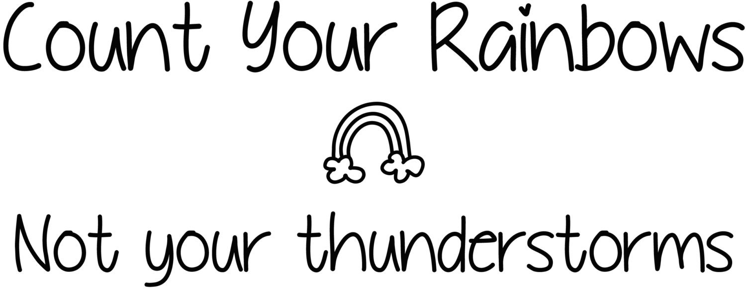 Count Your Rainbows Vinyl Wall Decal - Handmade Rainbow Wall Art ...