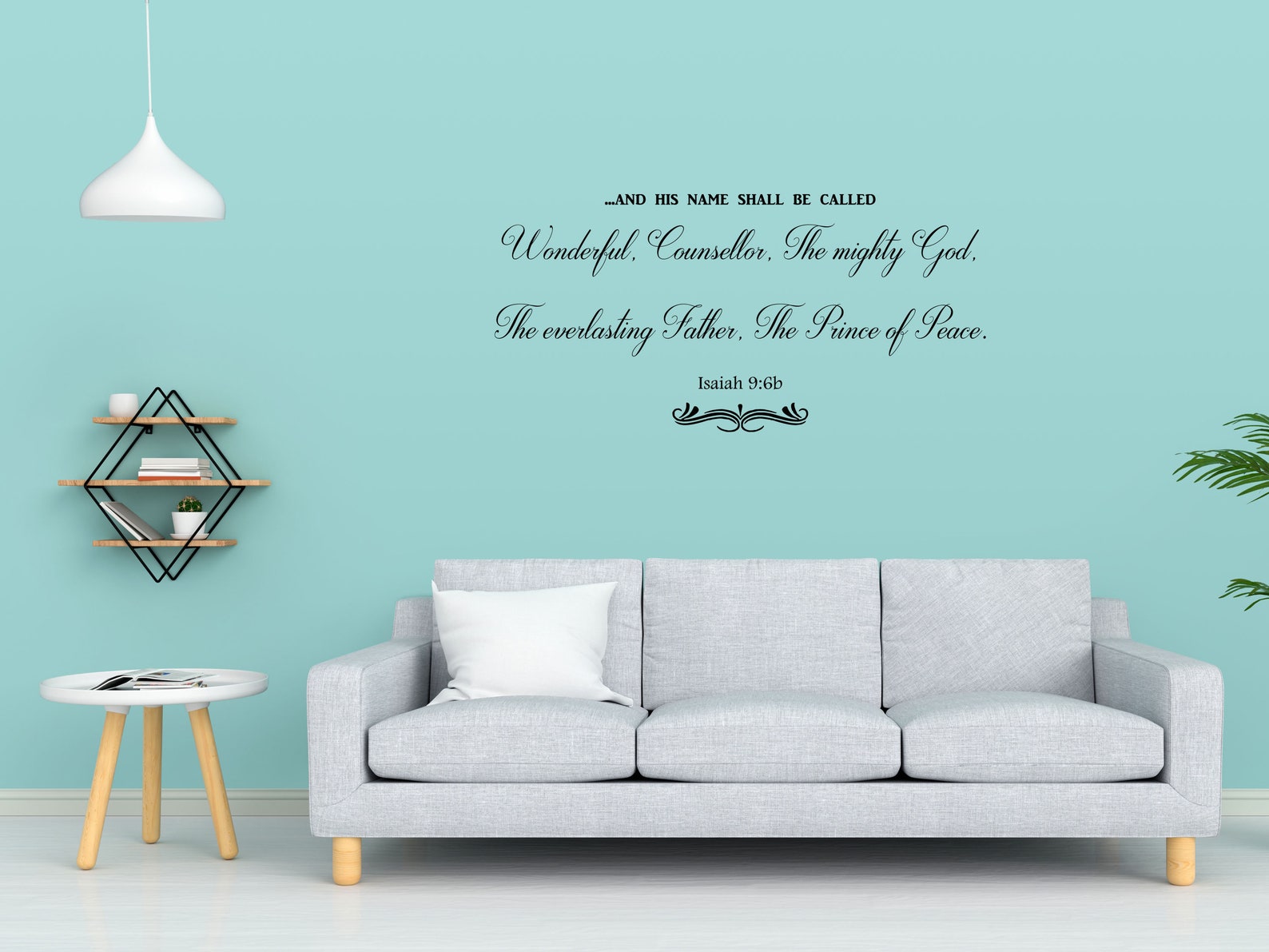 Isaiah 9:6 KJV Vinyl Wall Scripture and His Name Shall Be - Etsy