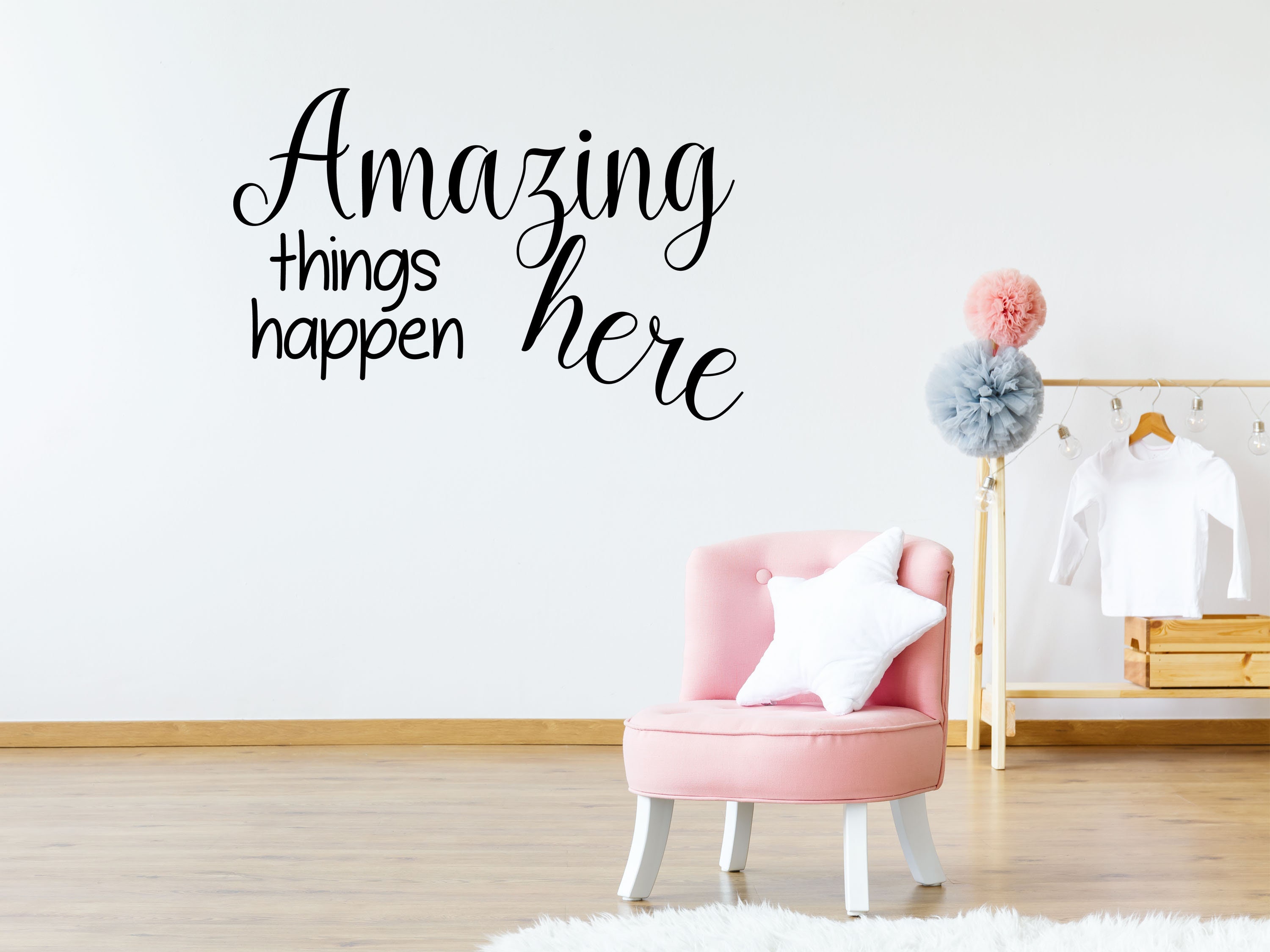 Amazing Things Happen Here Inspirational Wall Decal Teacher | Etsy