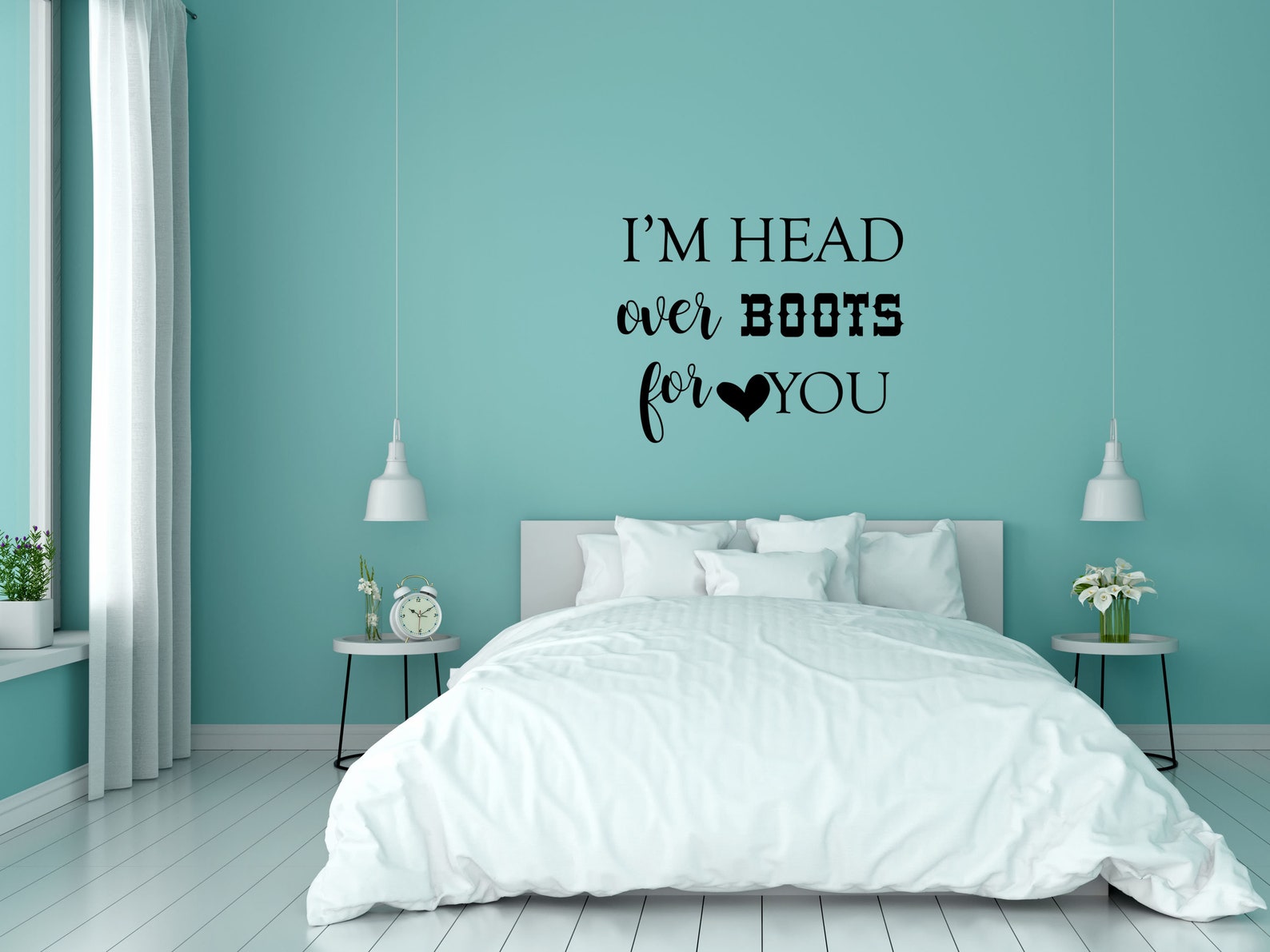 Head Over Boots Decal Love Quote Decal Head Over Boots for - Etsy