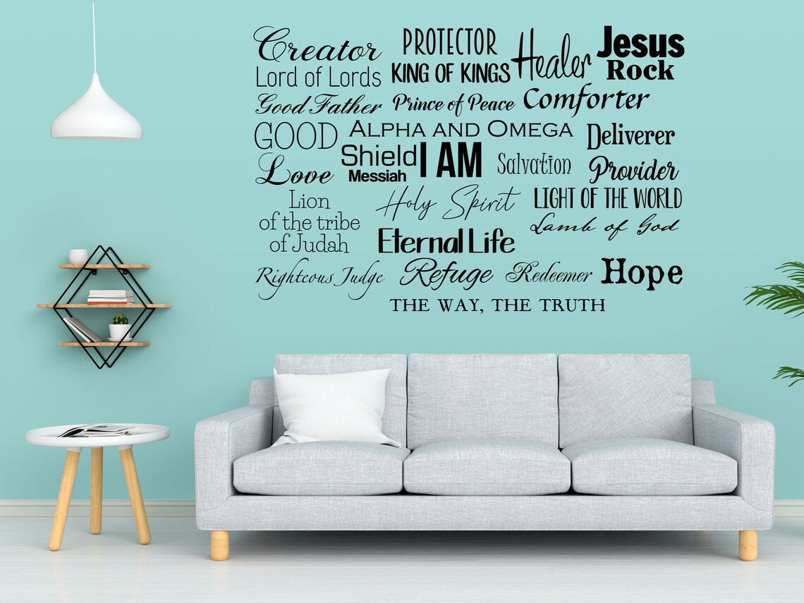 Names of God Decal Quote and He Shall Be Called I AM Sign - Etsy