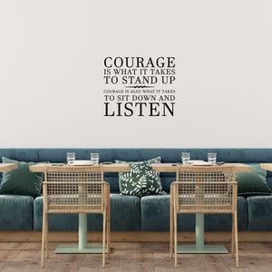 Courage is What It Takes Vinyl Wall Decal Winston Churchill Wall Decal ...