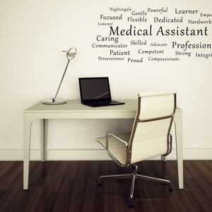 Medical Assistant Word Cloud Decal - Medical Office Wall Decor - Etsy
