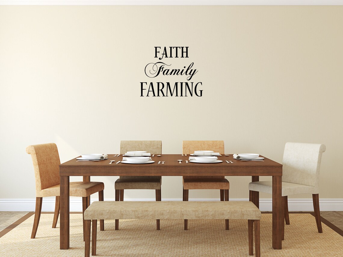 Faith Family Farming Wall Decal Sticker Farming Decal Farm | Etsy