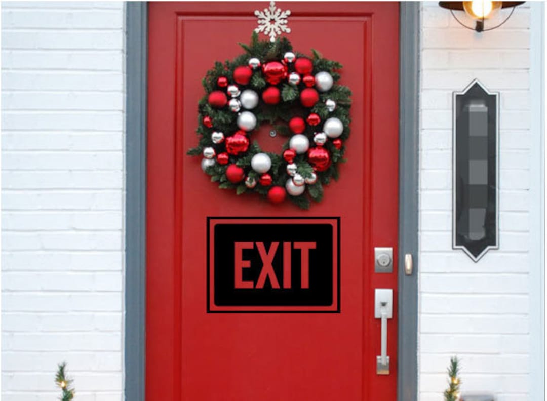 Exit Decal - Exit Door Decal - Exit Wall Decal - Exit Door Sign - Exit ...