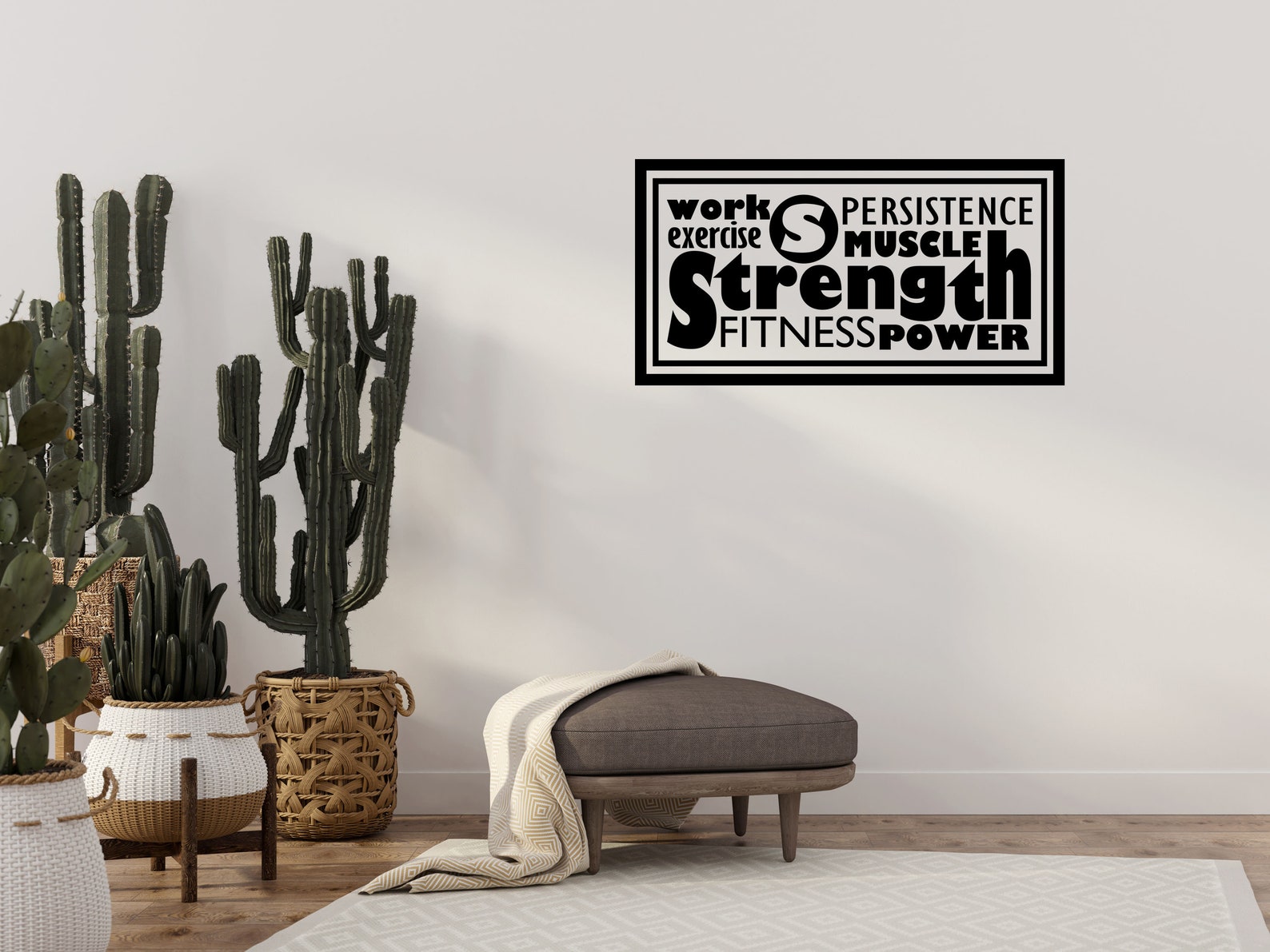 Work Exercise Decal Fitness Room Décor Fitness Wall Decal - Etsy