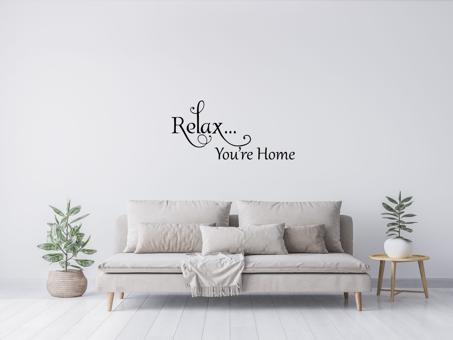 Relax You're Home Vinyl Wall Decal - Family Room Decor - Etsy
