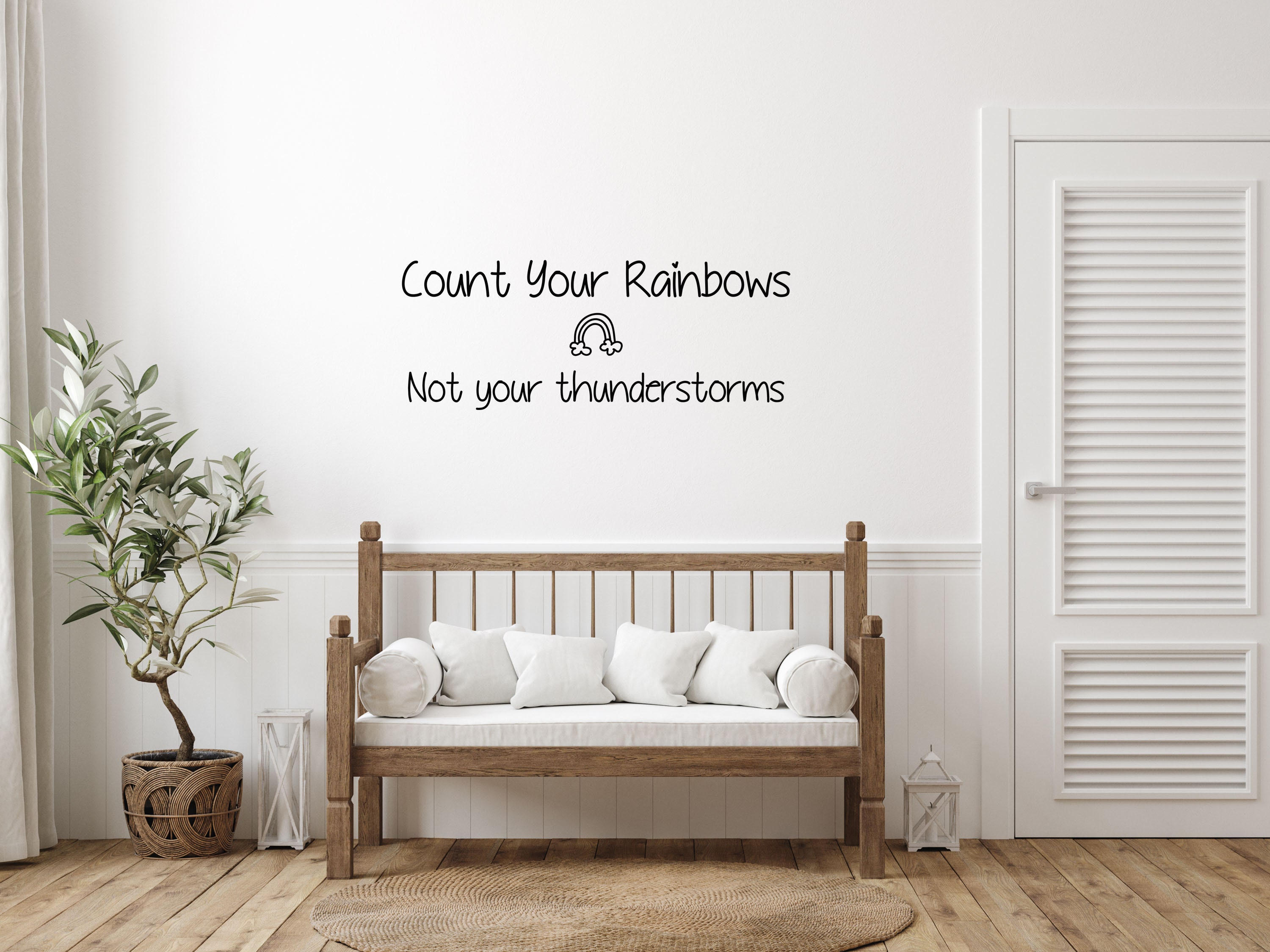 Count Your Rainbows Vinyl Wall Decal - Handmade Rainbow Wall Art ...