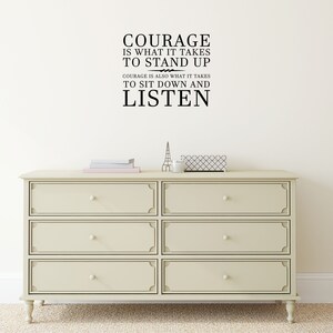 Courage is What It Takes Vinyl Wall Decal Winston Churchill Wall Decal ...