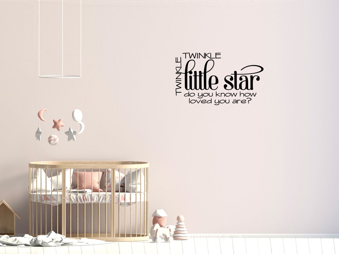 Twinkle Twinkle Little Star Decal Wall Decal Custom Wall - Etsy