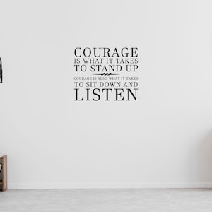 Courage is What It Takes Vinyl Wall Decal Winston Churchill Wall Decal ...
