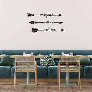 Imagine Believe Achieve Wall Decal - Arrow Kid's Room Art ...