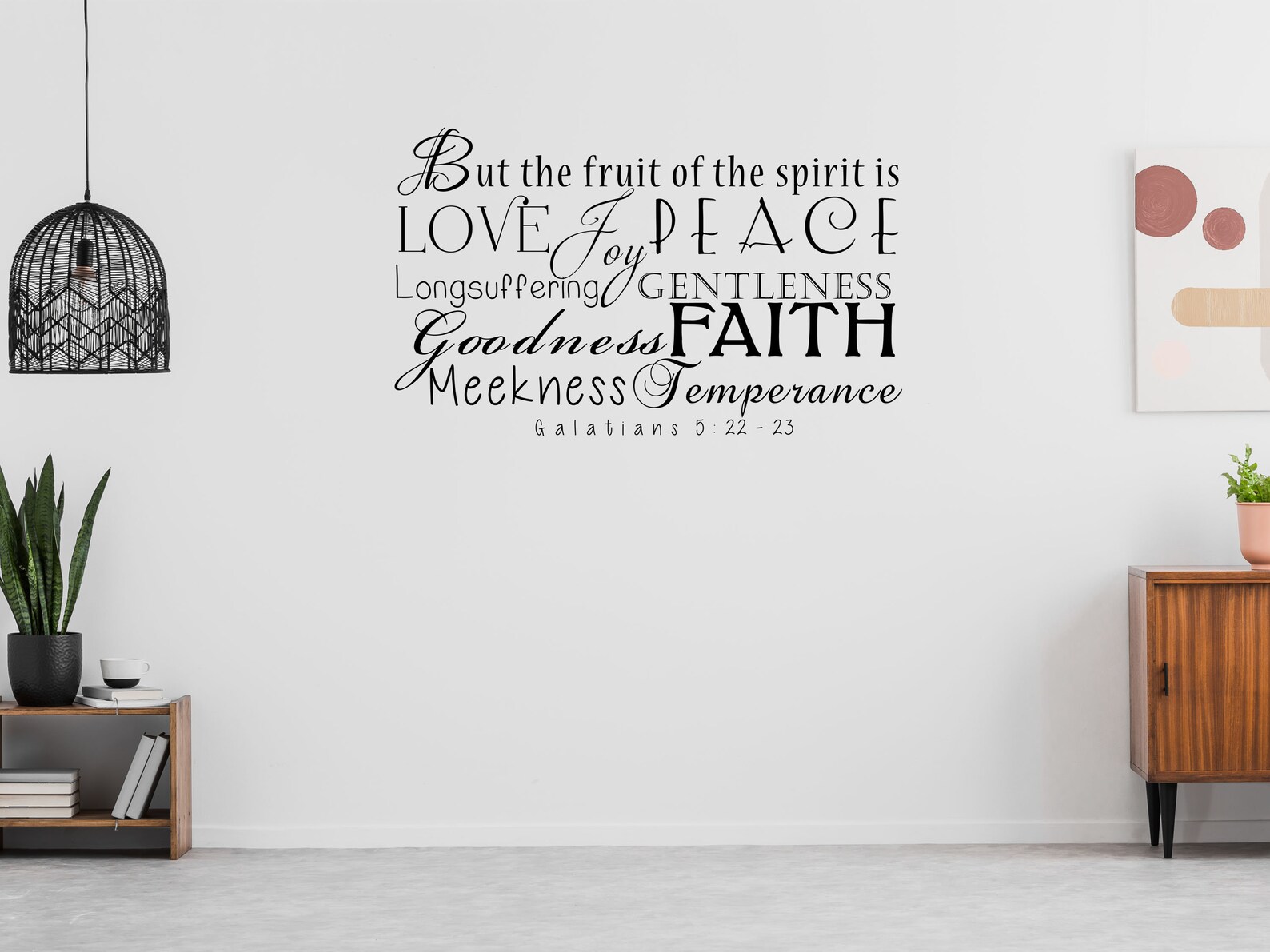 Family Wall Vinyl Bible Verse Christian Wall Art Fruit of - Etsy