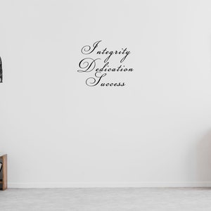 Integrity Dedication Success Vinyl Wall Decal Murals for - Etsy