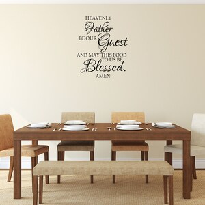 Blessed Decal Vinyl Wall Decal Dining Room Decal Wall Decal Blessed ...