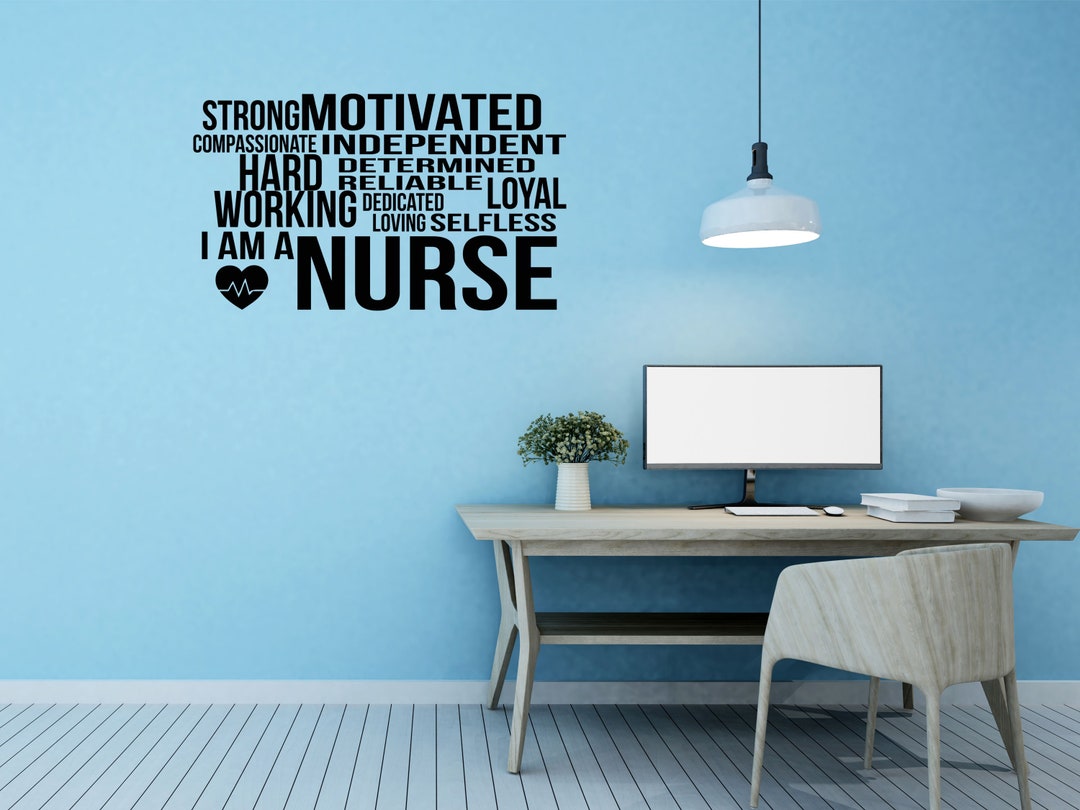 Nurse Word Cloud Wall Decal: CNA Nursing Gift - Etsy