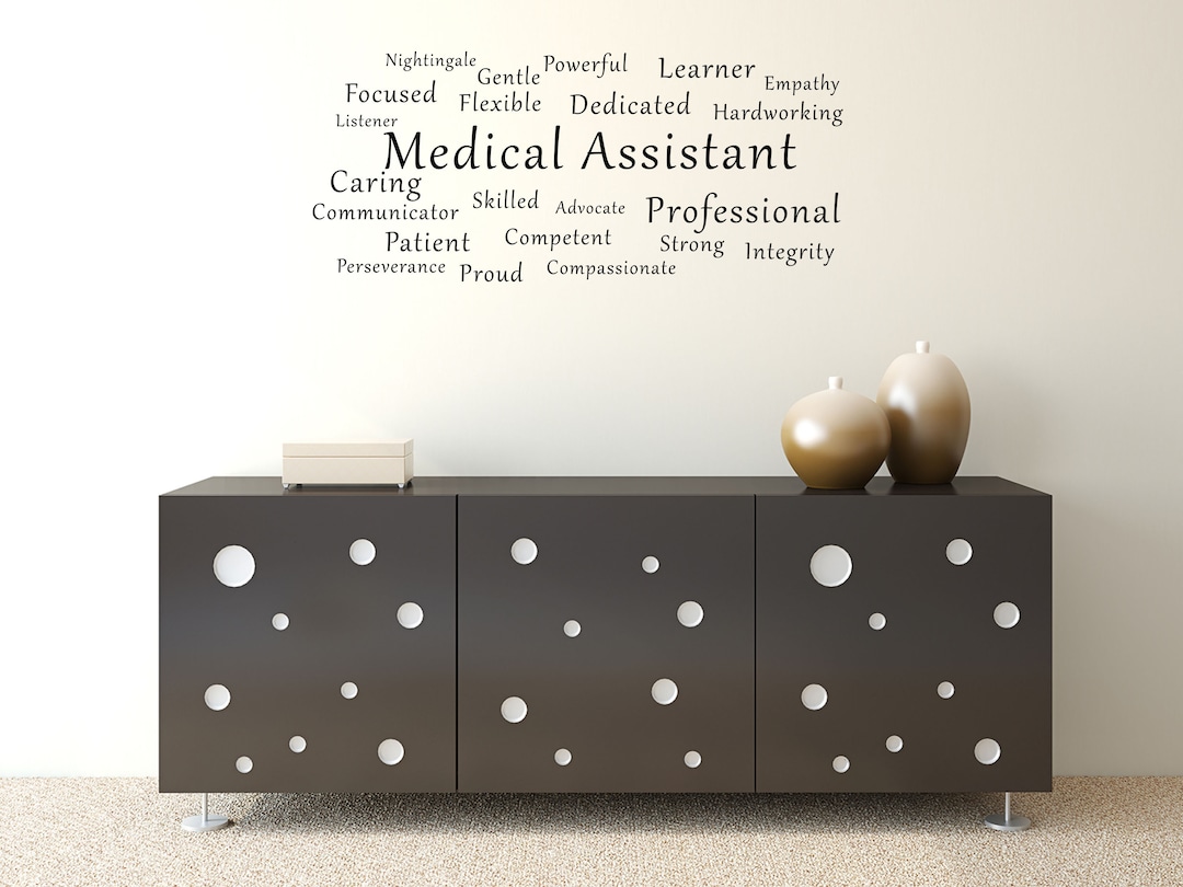 Medical Assistant Word Cloud Decal - Medical Office Wall Decor - Etsy