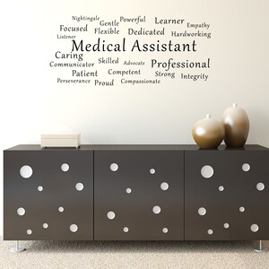 Medical Assistant Word Cloud Decal Medical Office Wall Decor Vinyl ...