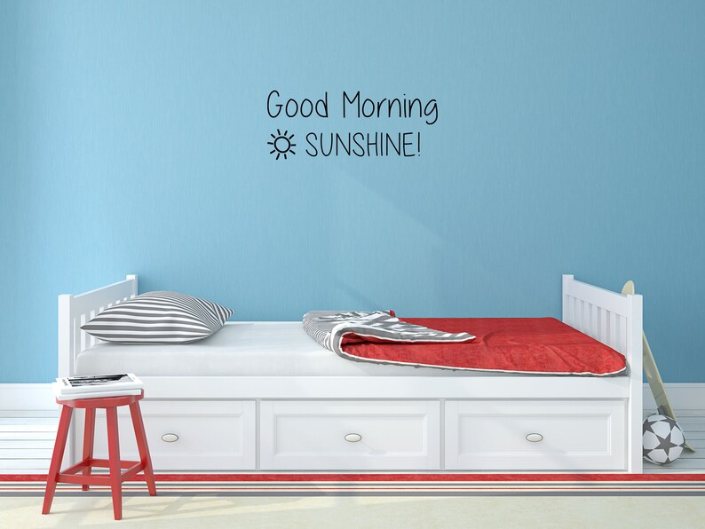 Good Morning Sunshine Vinyl Wall Decal Bedroom Wall Quote - Etsy