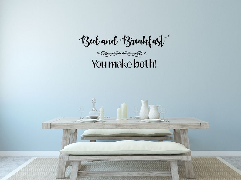 Bed & Breakfast Vinyl Decal Kitchen Wall Art Décor Kitchen - Etsy