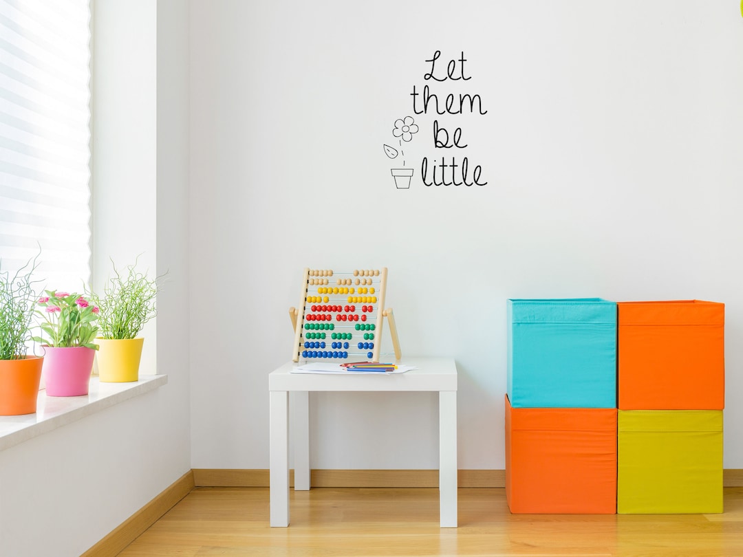 Nursery Wall Decal Boy - Baby Room Sign - Let Them Be Little Vinyl Wall ...