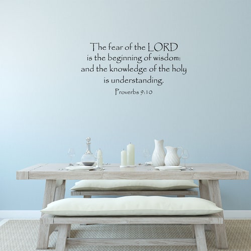 The Fear of the Lord is the Beginning of Wisdom Bible Wall | Etsy