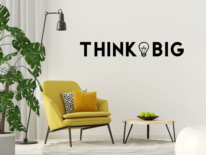 Think Big Decal Think Big Wall Decal Think Big Décor - Etsy