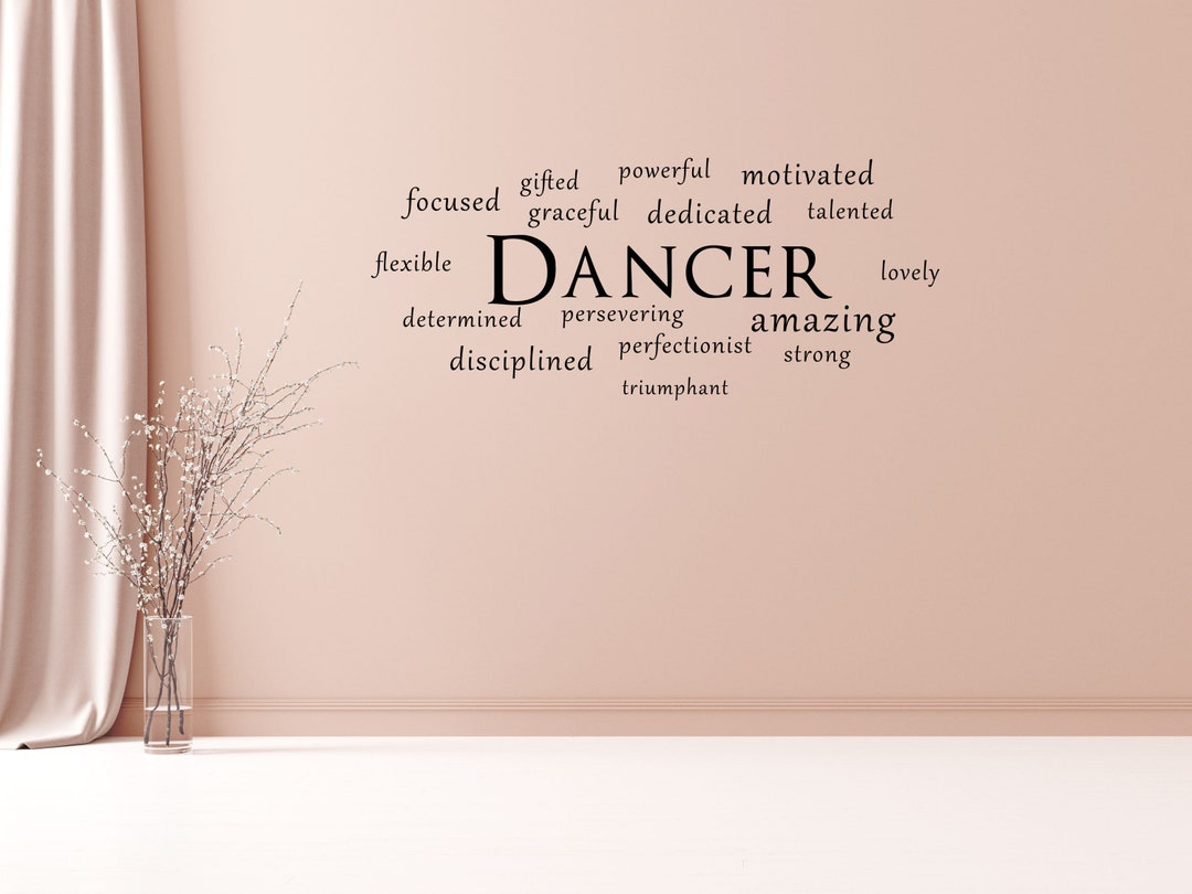 Dancer Wall Decal - Dancer Vinyl Wall Decal - Dancer Word Cloud ...