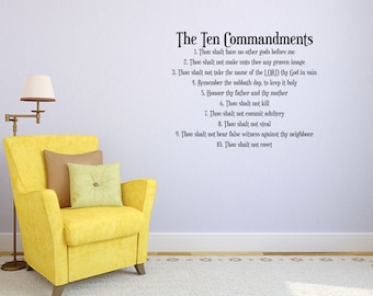 The Ten Commandments Exodus 20 Vinyl Wall Decal Sticker - Etsy