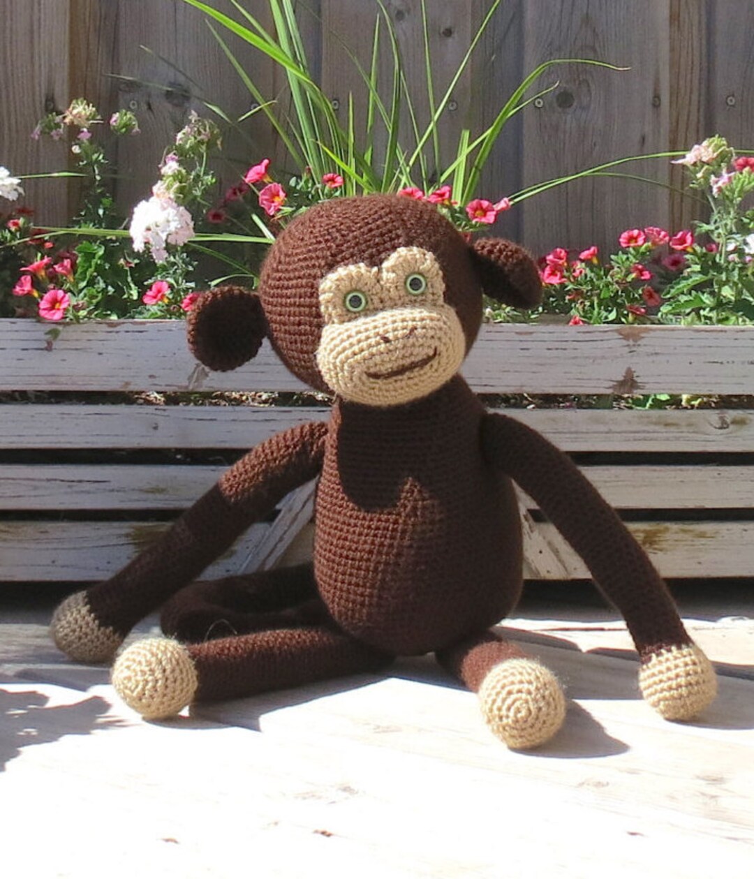 Crochet Monkey PDF Pattern | Maria the Monkey | Stuffed Crochet Monkey ...