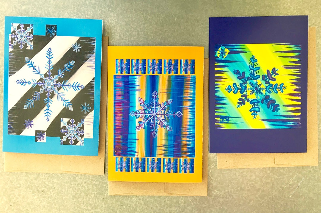 3-greeting Cards W/ Custom Artwork - Etsy