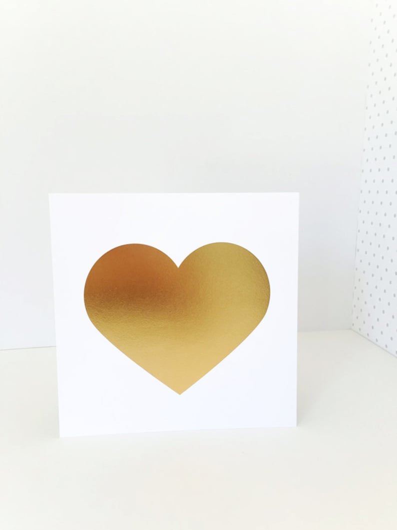 Gold Foil Heart Print 9x9, Home Decor, Wall Art, Nursery Artwork, Love ...